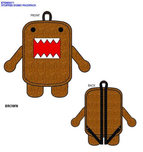 Back Pack: Domo-Kun - Stuffed Bag - Anime Books