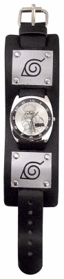 Naruto: Wrist Watch w/ Leather Band - Naruto w/ Logo Strap - Anime Books