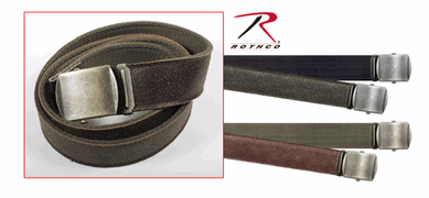 REVERSIBLE VINTAGE LEATHER / WEB BELT