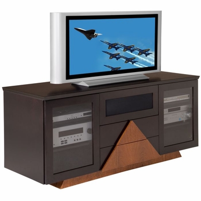 Furnitech 64" Contemporary Plasma TV Console with Triangle Base ...