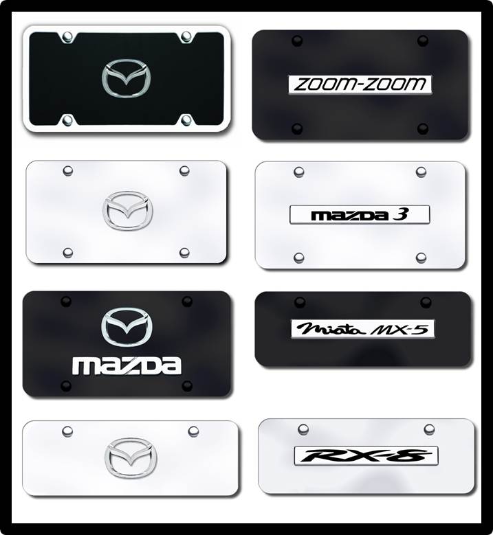 Mazda License Logo Plates