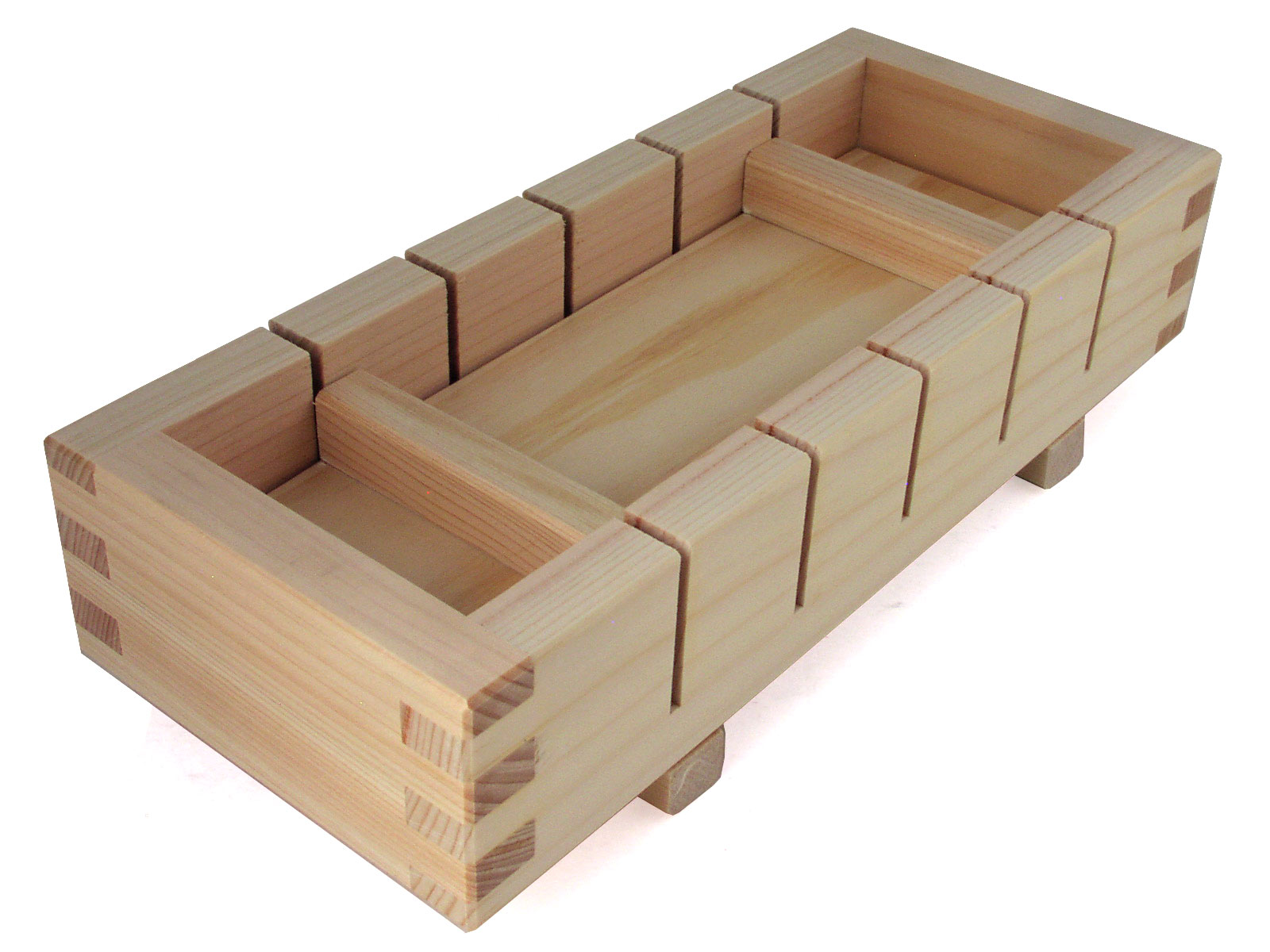 Wooden Three-Piece Japanese Sushi Mold