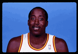 Bernard Thompson - 1988-89 NBA Color Photo Slide - Houston Rockets