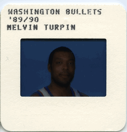 Mel Turpin - 1989-90 NBA Color Photo Slide - Washington Bullets