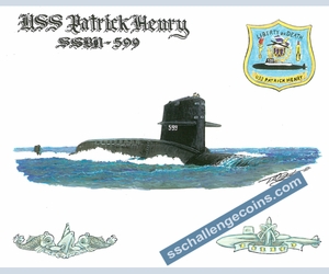 Submarine Art: USS Patrick Henry SSBN 599