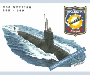 Submarine Art: USS Sunfish SSN-649