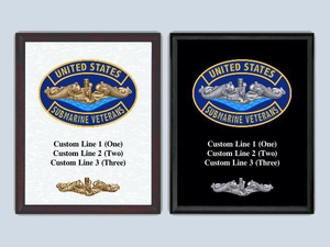 Submarine Plaque: USSVI Logo - Personalized