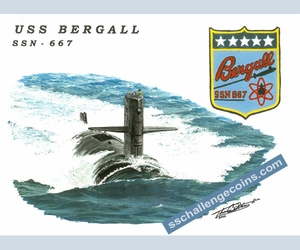 Submarine Art: USS Bergall SSN-667