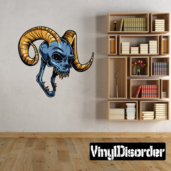 Devil Skull Wall Decal - Vinyl Car Sticker - Uscolor001
