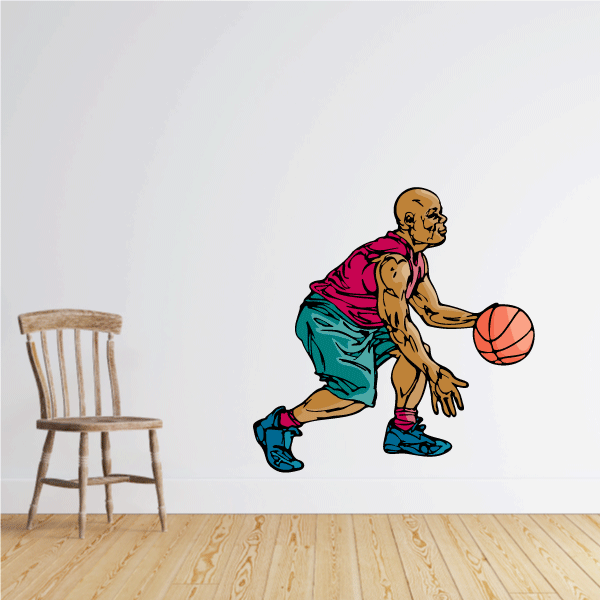 Basketball Wall Decal - Vinyl Sticker - Car Sticker - Die Cut Sticker ...
