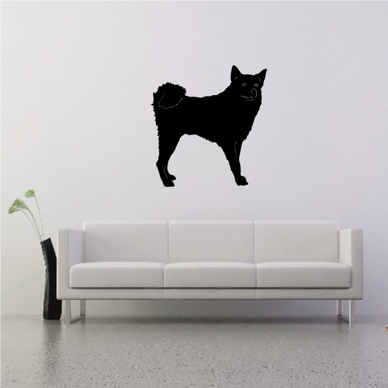 Finnish Spitz Looking Over Decal