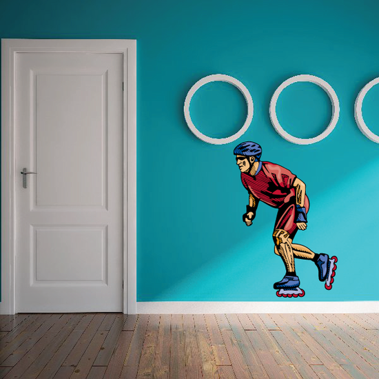 Rollerblading Wall Decal - Vinyl Sticker - Car Sticker - Die Cut ...