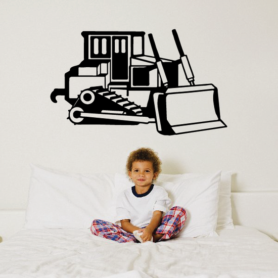 Old Fashioned Bulldozer Decal