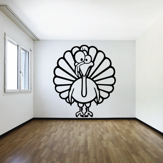 Kids Cartoon Turkey Decal