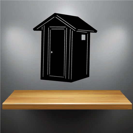 Wooden Outhouse Decal