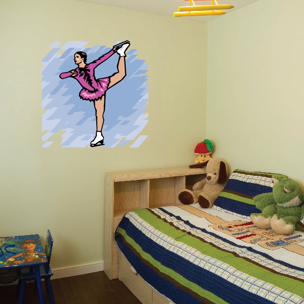 Ice Skating Wall Decal - Vinyl Sticker - Car Sticker - Die Cut Sticker ...