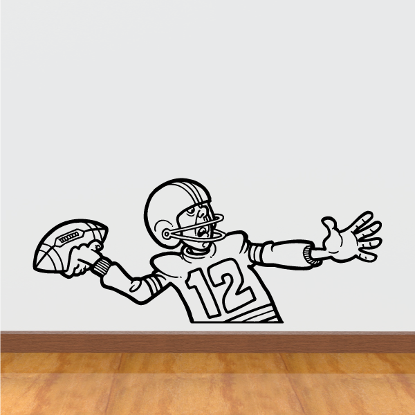 Football Wall Decal - Vinyl Decal - Car Decal - Bl009