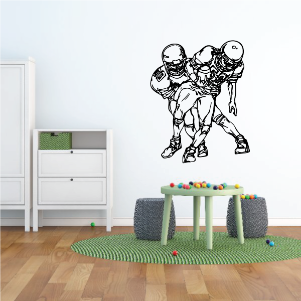 Football Player Wall Decal - Vinyl Decal - Car Decal - CDS100