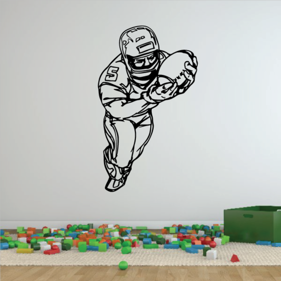 Football Player Wall Decal - Vinyl Decal - Car Decal - CDS106