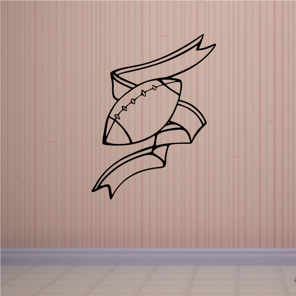 Football Crest Wall Decal - Vinyl Decal - Car Decal - CDS163