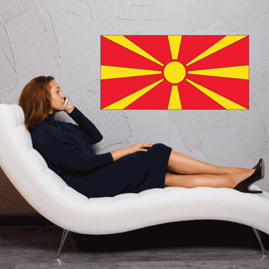 Macedonia Flag Sticker
