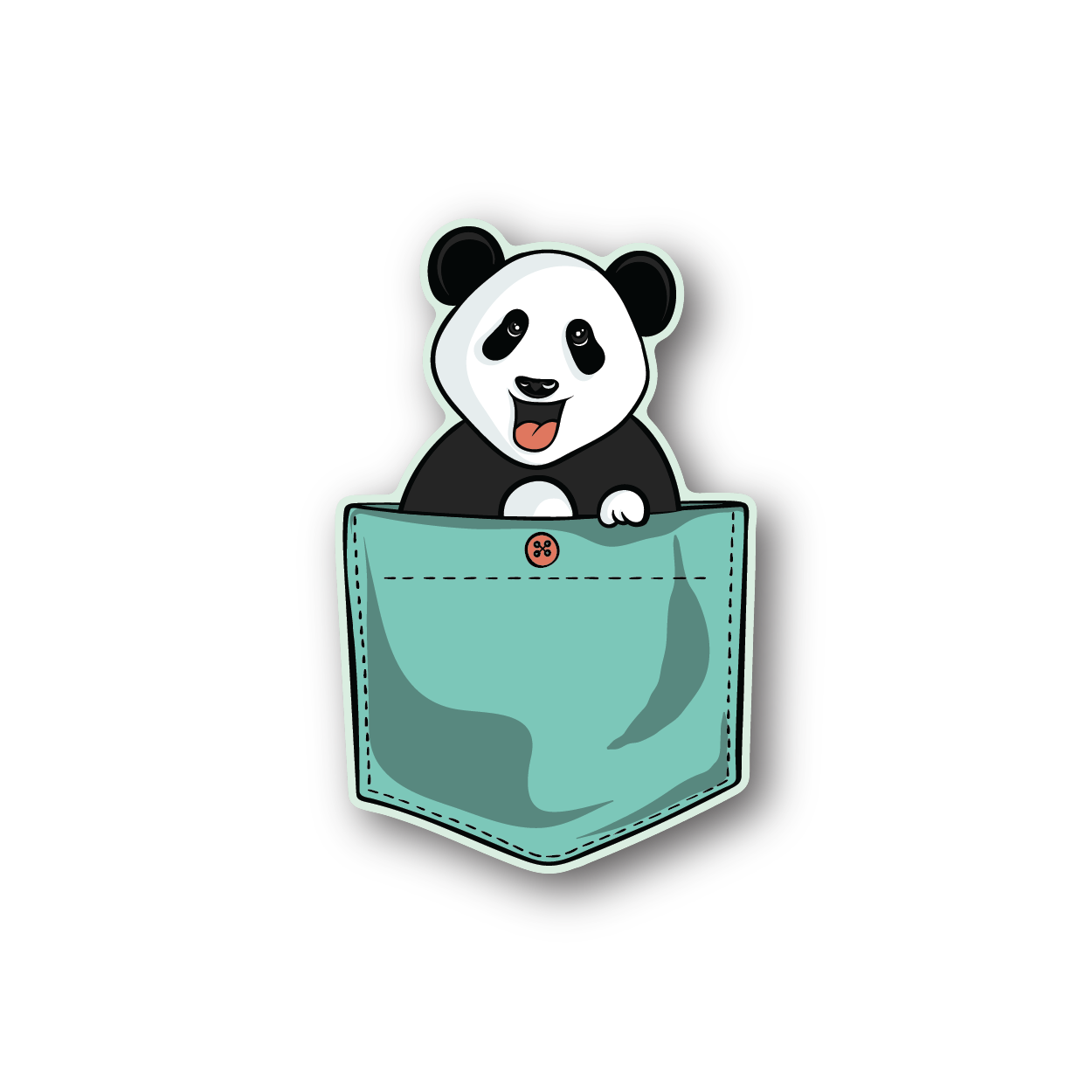 Panda Pocket Sticker