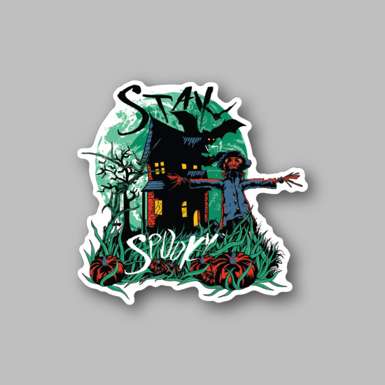 Stay Spooky Haunted House Sticker