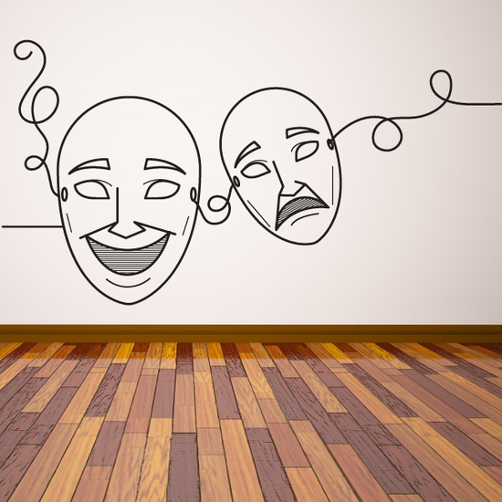 Acting Drama Masks Decal