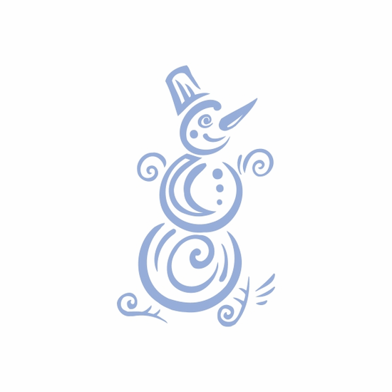 Snowmen Swirl Style Decal