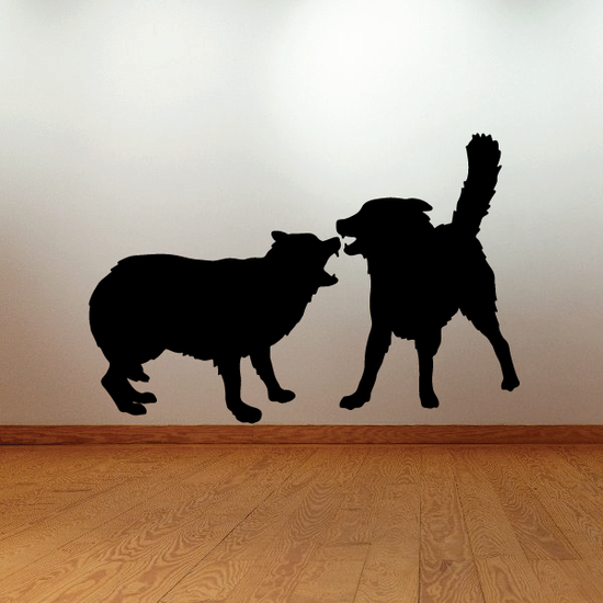 Wolves Fighting Decal