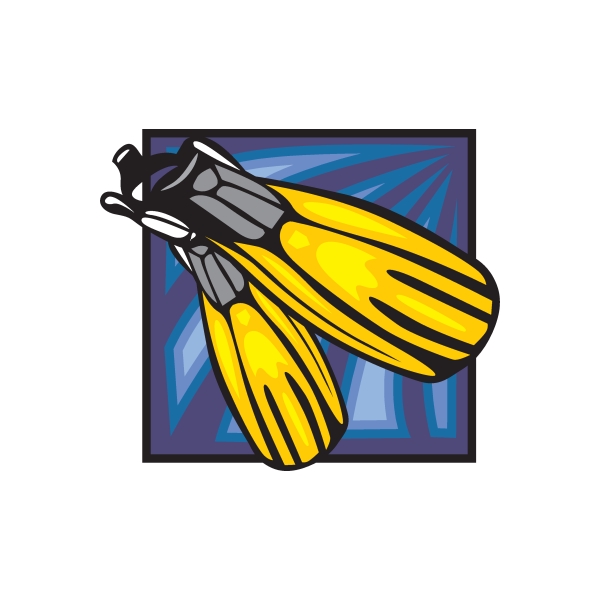 Scuba Fins Wall Decal - Vinyl Sticker - Car Sticker - Die Cut Sticker ...