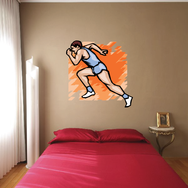 Track and Field Wall Decal - Vinyl Sticker - Car Sticker - Die Cut ...