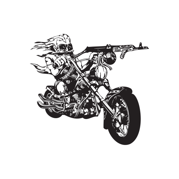 Chopper Wall Decal - Vinyl Decal - Car Decal - DC 003