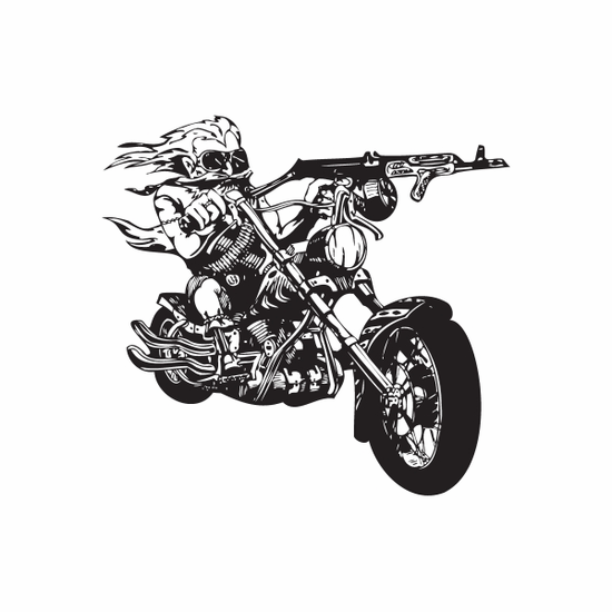 Chopper Wall Decal - Vinyl Decal - Car Decal - DC 003