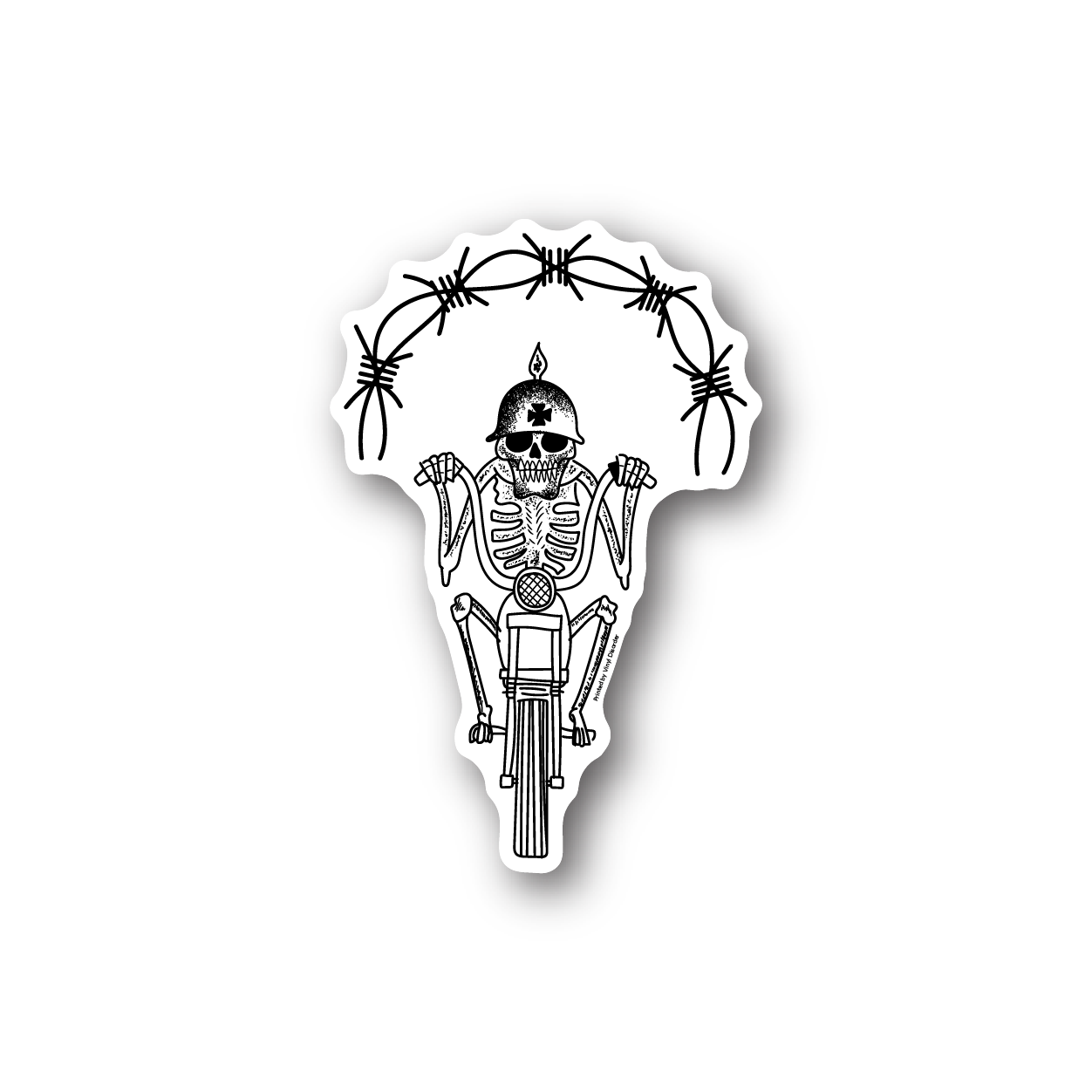 Ride Dead Skeleton Motorcycle Sticker