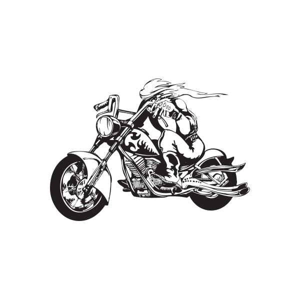 Chopper Wall Decal - Vinyl Decal - Car Decal - DC 010