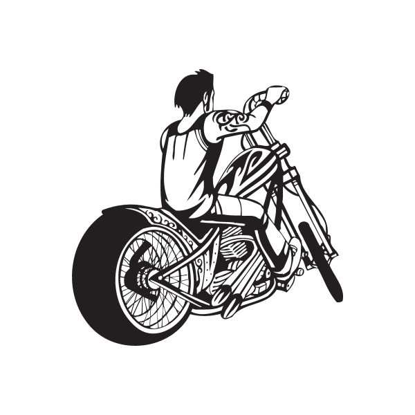 Chopper Wall Decal - Vinyl Decal - Car Decal - DC 040