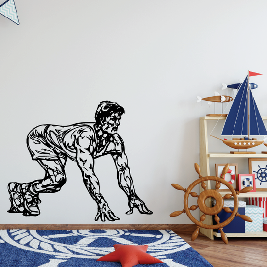 Track And Field Wall Decal - Vinyl Decal - Car Decal - CDS082