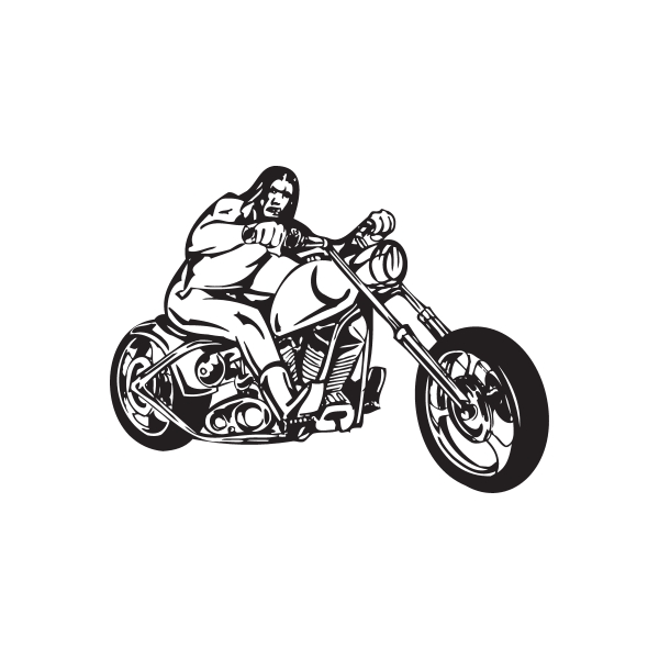 Chopper Wall Decal - Vinyl Decal - Car Decal - DC 043