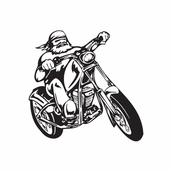 Chopper Wall Decal - Vinyl Decal - Car Decal - DC 085