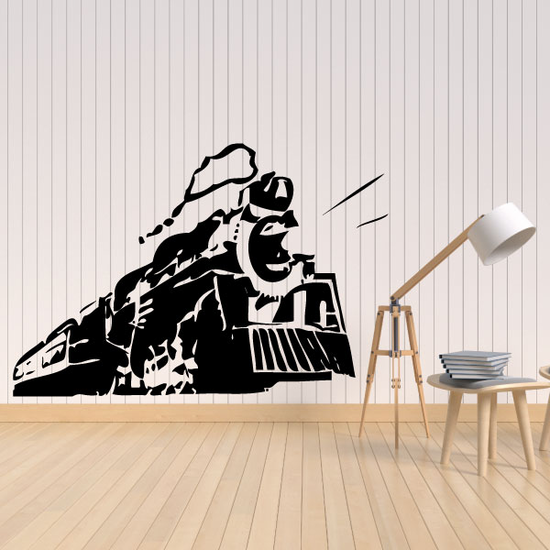 Rushing Steam Train Decal