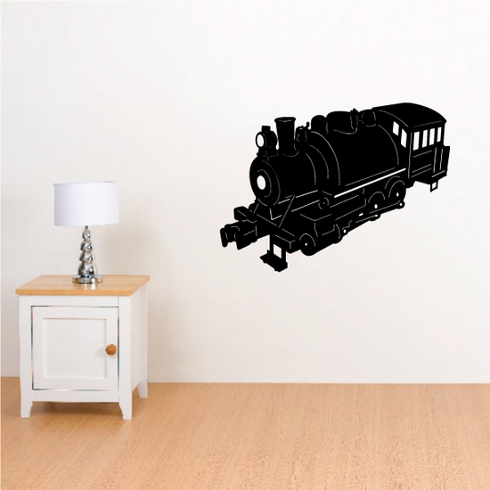 Round Steam Train Engine Decal