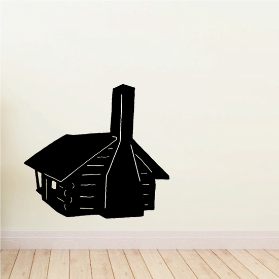 Log Cabin tall Chimney Decal