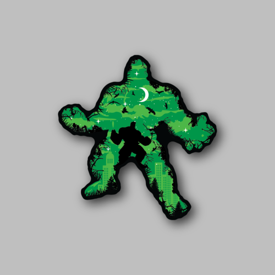 Green Monster Collage Sticker