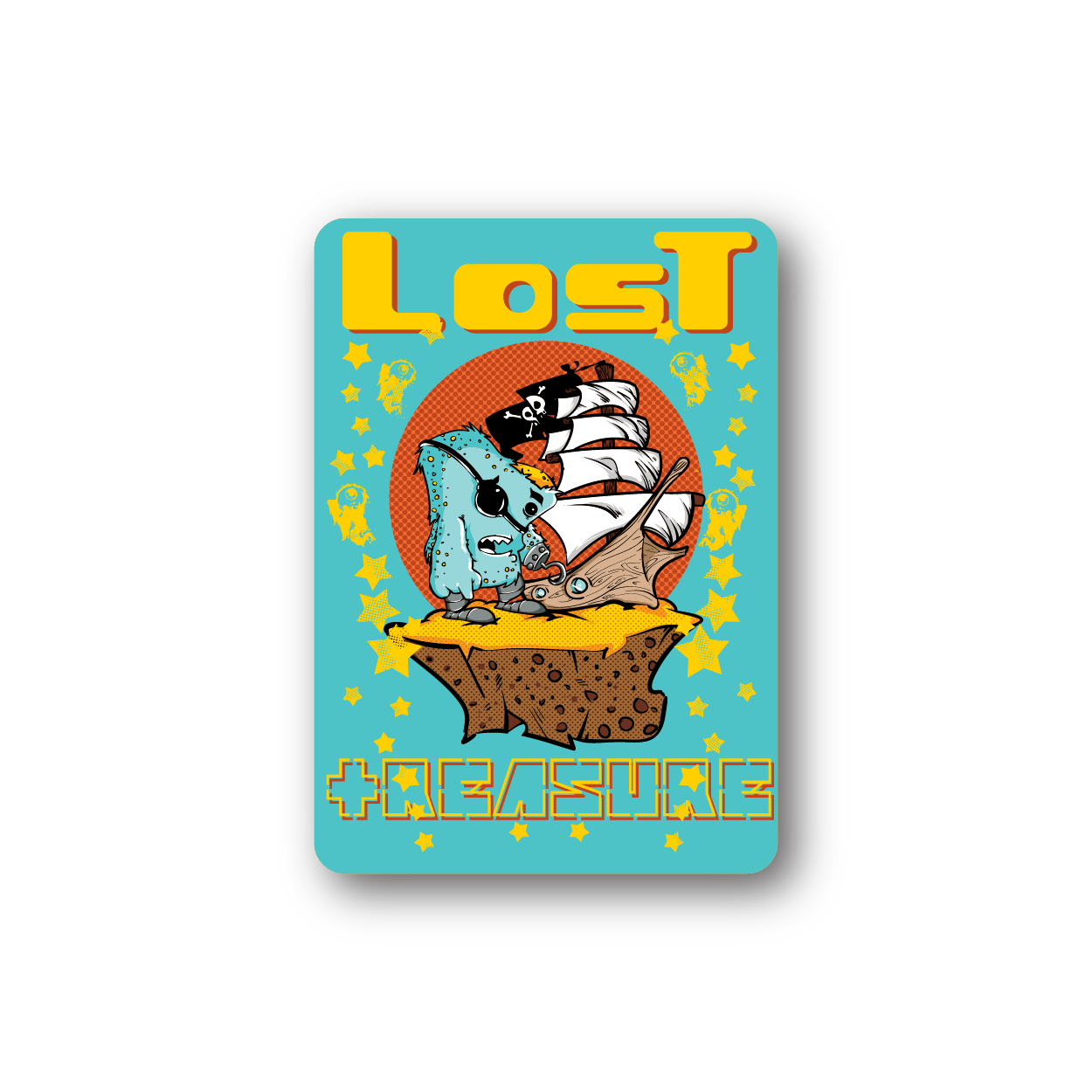 Lost Adventure Pirate Ship Sticker