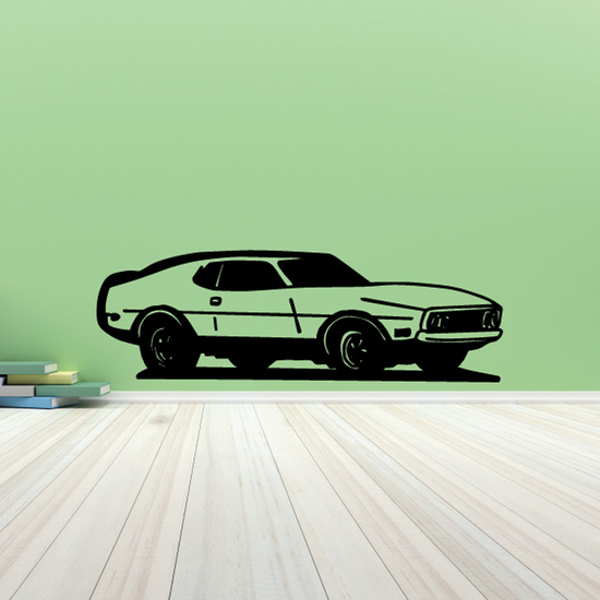 Simple Mustang Fastback Muscle Car Decal