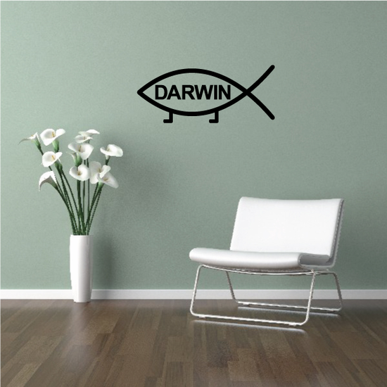 Darwin Fish with Legs Decal