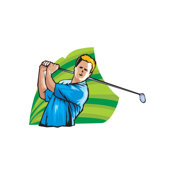 Golfing Wall Decal - Vinyl Sticker - Car Sticker - Die Cut Sticker - DC 002