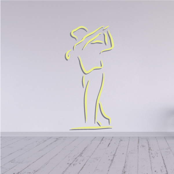 Golfer Wall Decal - Vinyl Sticker - Car Sticker - Die Cut Sticker ...