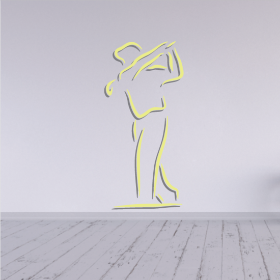 Golfer Wall Decal - Vinyl Sticker - Car Sticker - Die Cut Sticker ...